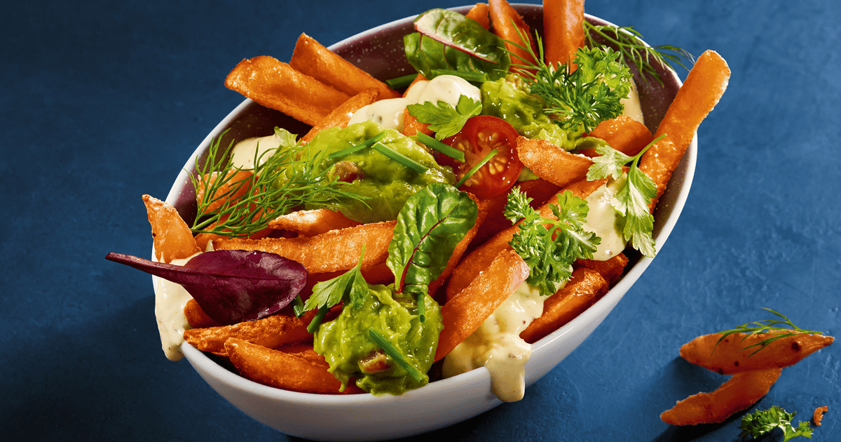 SÜSSKARTOFFEL AVOCADO FRITTEN – Jetzt bei HANS IM GLÜCK STUTTGART ...